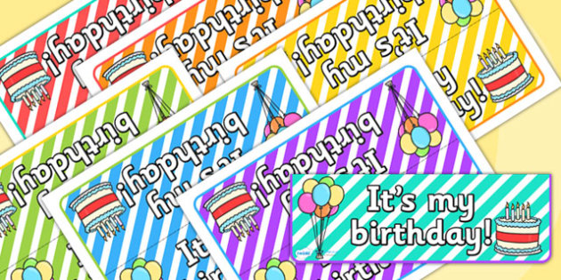 Its My Birthday Foldable Tabletop Sign