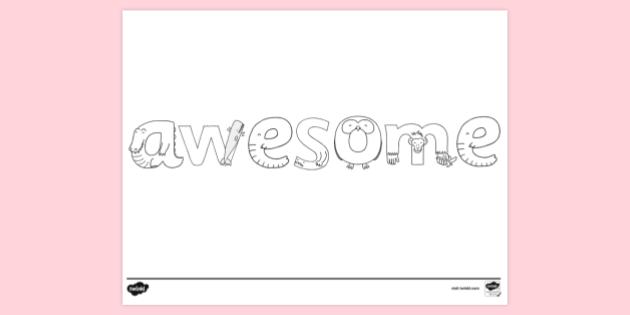 FREE! - Awesome Colouring Page to Print | Colouring Sheets