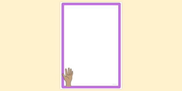 FREE! - Finger Counting 5 Page Border | Page Borders | Twinkl