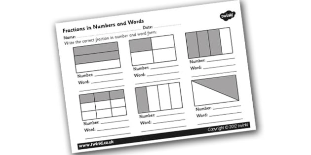 Fraction Labelling Worksheet (teacher made)