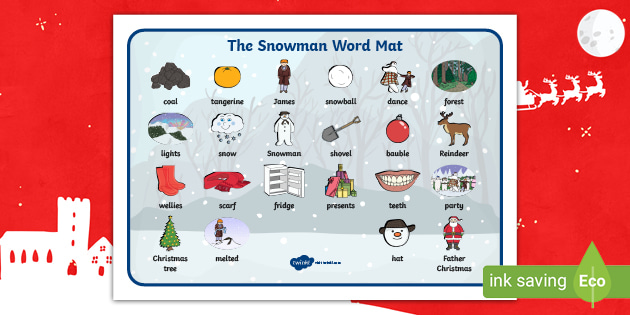 FREE! - Word Mat to Support Teaching on The Snowman