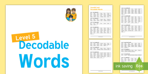 Phonics Level 5 Decodable Words Booklet (teacher made)