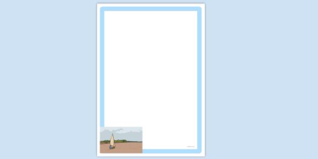 FREE! - Simple Blank River Tana Page Border (teacher made)