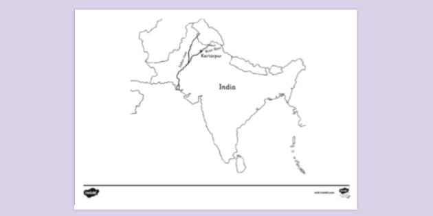 Kartarpur Location Map Colouring | Colouring Sheet