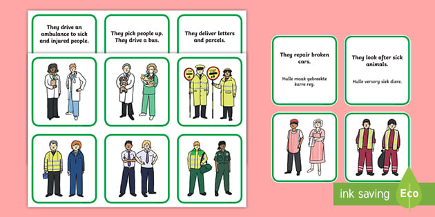 People Who Help Us Matching Cards (teacher made)