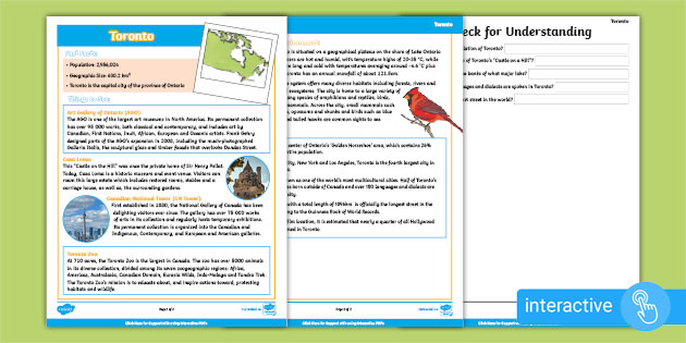 Toronto Interactive Reading Comprehension - Grade 4-6