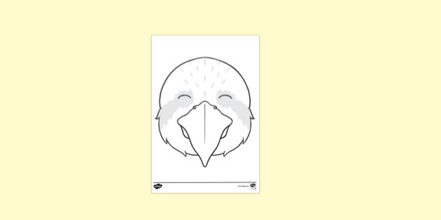 FREE! - Kookaburra Mask Colouring Sheet | Colouring Sheets | Twinkl