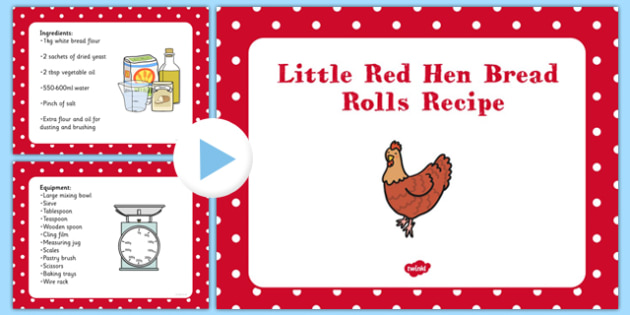 Little Red Hen Bread Rolls EYFS Recipe PowerPoint
