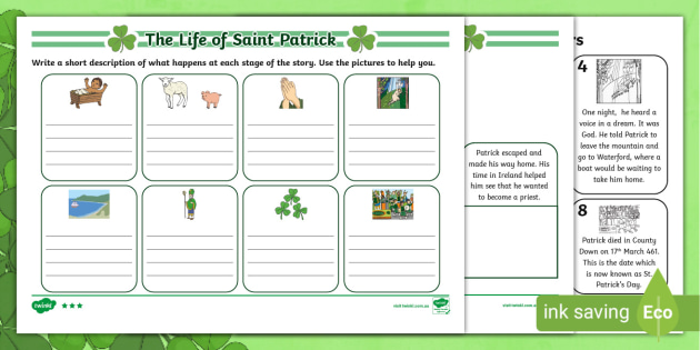 The Story of Saint Patrick Sequencing Activity