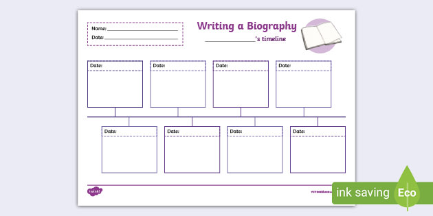 Timeline Template For Planning Biography Writing