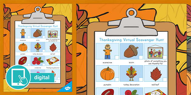 Digital Thanksgiving Scavenger Hunt | Holidays & Events