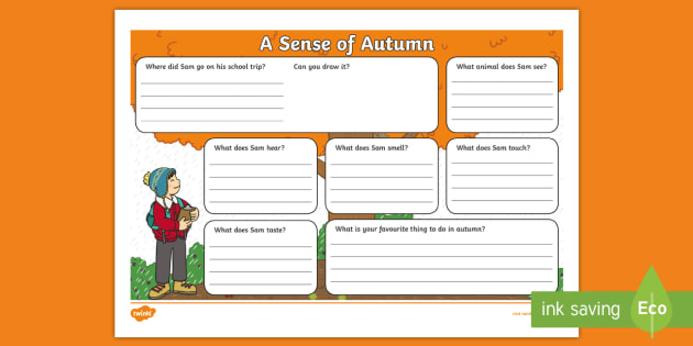 Fișe de activitate A Sense of Autumn Book Review Worksheet / Worksheet