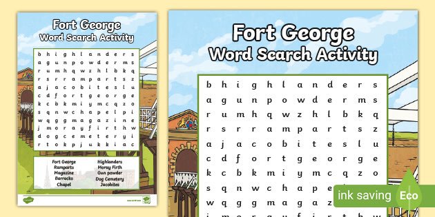 Fort George Word Search Activity - Twinkl Resource