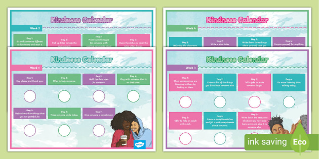 Random Acts of Kindness Week: Kindness Calendar