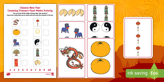 👉 Chinese New Year Counting Treasure Hunt Maths Activity