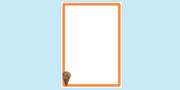 FREE! - Simple Blank Chocolate Ice Cream Page Border | Page Borders ...