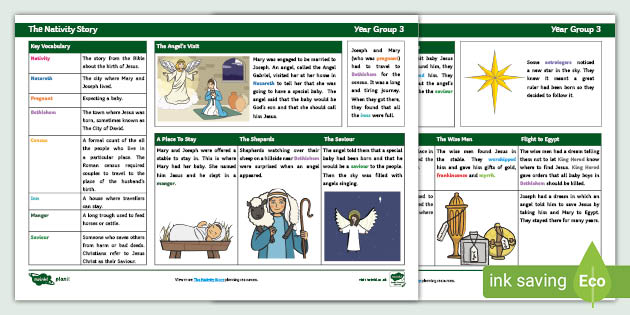 RE Knowledge Organiser: The Nativity Story Y3 (teacher made)