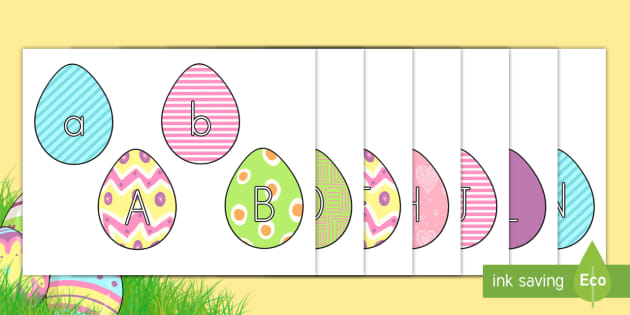 Easter Upper and Lowercase Letter Matching Activity