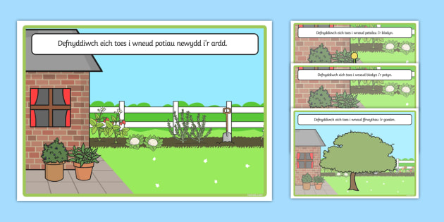 Garden Playdough Mats Welsh