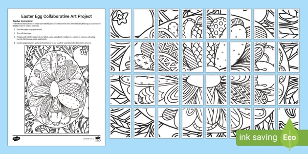 Easter Egg Collaborative Art Project (teacher made)