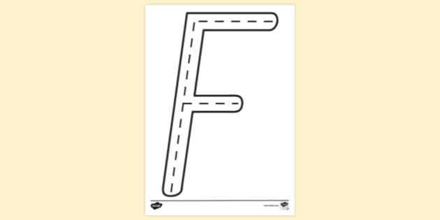 FREE! - NZ Capital F Road Lettering Colouring | Colouring Sheets