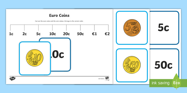 First Class Coin and Coin Values Sorting Cards
