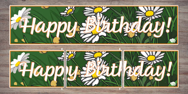 Spring Birthday Banner | Twinkl Party (teacher made)