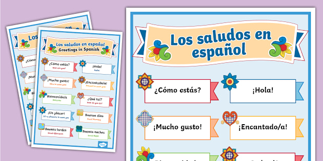 Saludos En Espanol Powerpoint Saludos Y Despedidas Powerpoint | TPT
