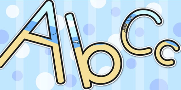 Seaside Display Letterings | twinkl.com.au