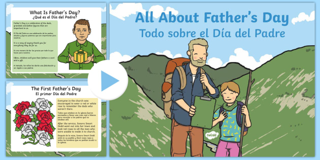 EYFS All About Father's Day PowerPoint English/Spanish