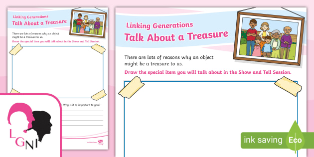 FREE! - Linking Generations Talk About a Treasure Activity Sheet