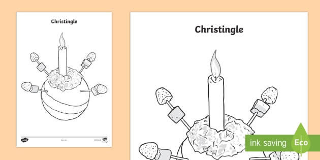Christingle Colouring Page (teacher made)