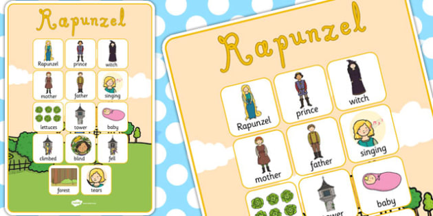 Rapunzel Vocabulary Poster (teacher made)