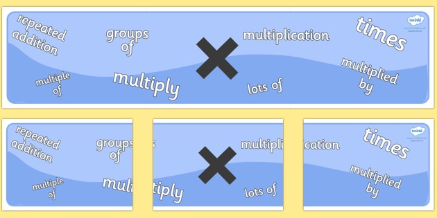 👉 Maths Sign Display Banners (Multiply)