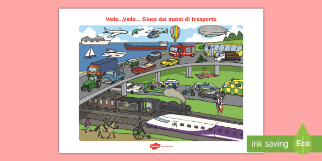 Vedo Vedo Gioco dei mezzi di trasporto Attività