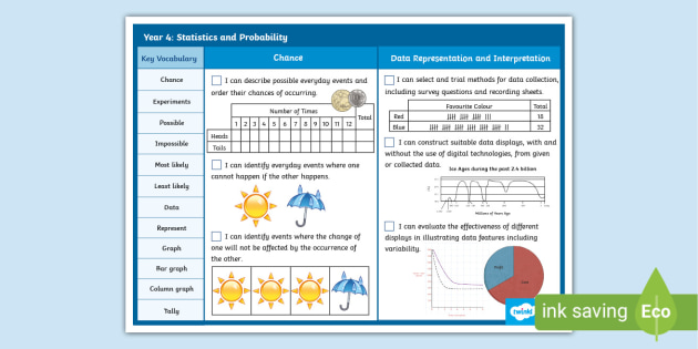 Year 4 Statistics and Probability Maths Knowledge Organiser