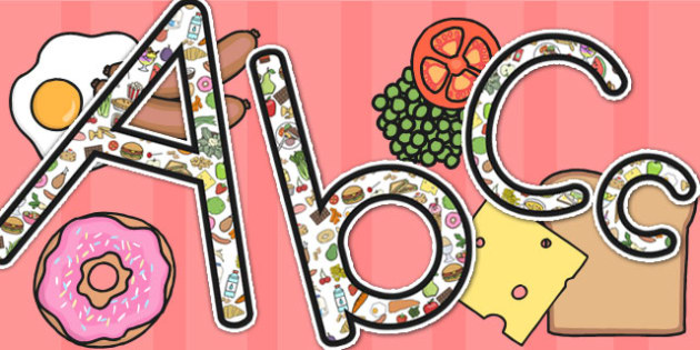 FREE! - Food Themed Display Letters Uppercase (teacher made)