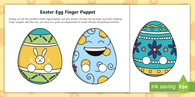 FREE! - Easter Egg Finger Puppets - Primary Resources