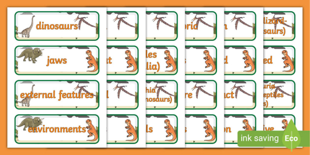 Dinosaurs and More Science Word Wall (teacher made)