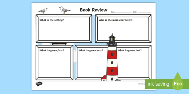 Lighthouse Book Review Writing Frame (teacher made)