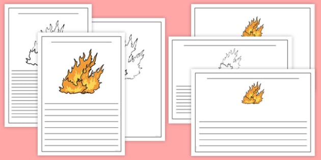 The Great Fire of London Flame Writing Frames
