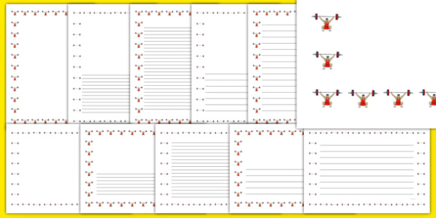 Weightlifting Page Borders (teacher made)