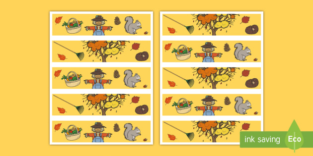 Harvest Bulletin Board Borders