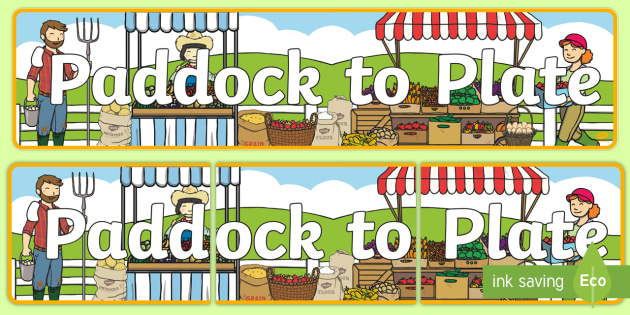 👉 Paddock to Plate Display Banner - Farm Shop Display Banner (Farm Foods)
