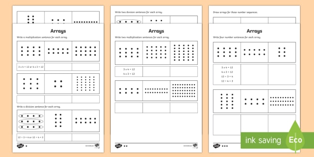 Multiplication Arrays Worksheets Homework Activity Multiplication Arrays Worksheets Homework Activity
