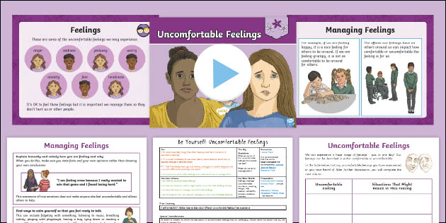 PSHE and Citizenship UKS2 Be Yourself Lesson 3: Uncomfortable Feelings ...