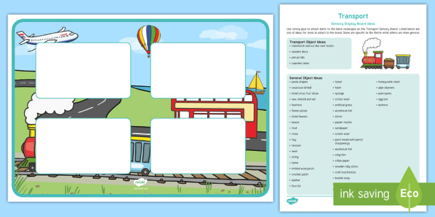 Transport Sensory Board (teacher made)