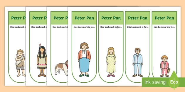 Peter Pan Editable Bookmarks (teacher made)