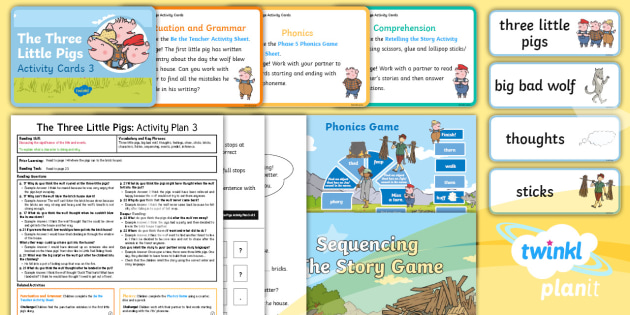 The Three Little Pigs Guided Reading ebook activities.