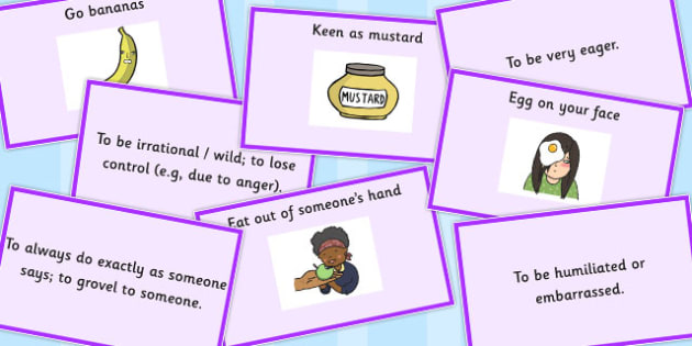 Food Idioms Matching Cards Set 3 (teacher made)